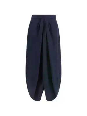 Giorgio Armani Pleated Tulip-hem Skirt - Blue