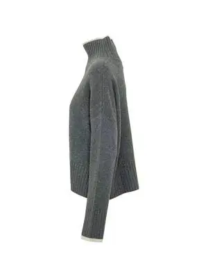 Pinko Ribbed-knit High-neck Wool Sweater