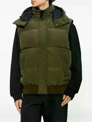 Balmain Insulated Quilted Hooded Vest - Green