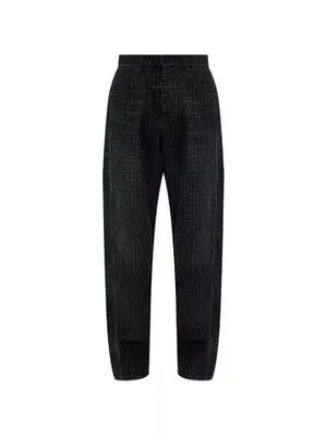 Balmain Monogram-print Jeans - Black
