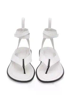 TOD'S Leather Thong Sandals With Wraparound Ankle Ties