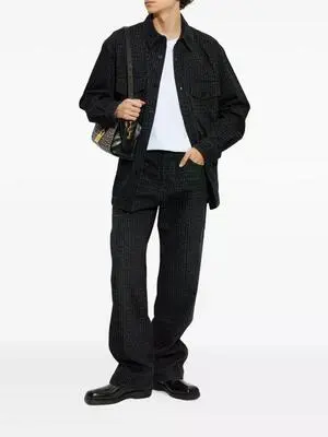 Balmain Monogram-print Denim Shirt