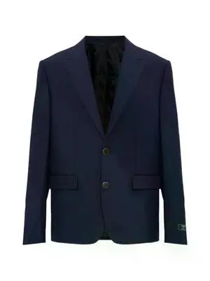 Balmain Logo-patch Wool Blazer