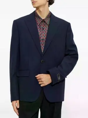 Balmain Logo-patch Wool Blazer