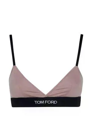 TOM FORD Logo-underband Triangle Bra - Neutrals