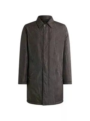 Etro Padded Raincoat With Arnica Motif - Black