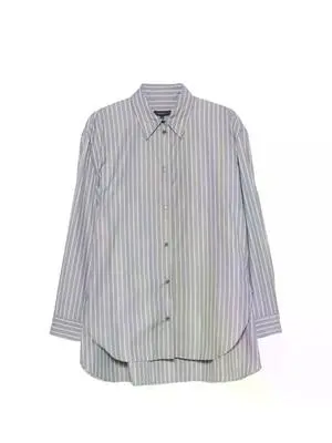 Soeur Vertical-stripe Long-sleeve Shirt - Blue