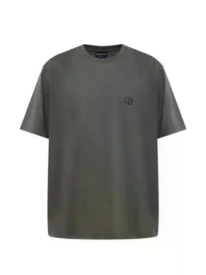 Giorgio Armani Embroidered-logo T-shirt - Grey