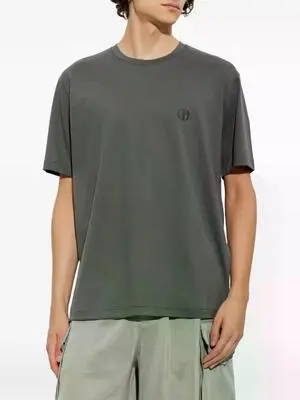 Giorgio Armani Embroidered-logo T-shirt - Grey