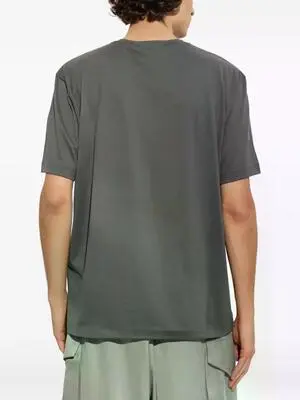 Giorgio Armani Embroidered-logo T-shirt - Grey
