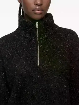 Karl Lagerfeld Half-zip Fluffy-knit Sweater
