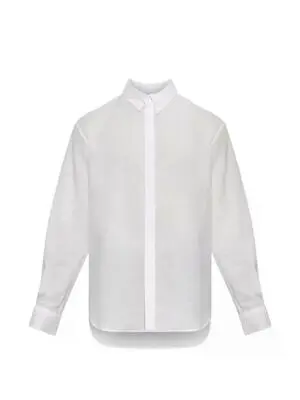 Giorgio Armani Seersucker-texture Long-sleeve Shirt - White
