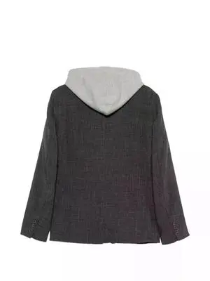 Mihara Yasuhiro Layered Hooded Blazer - Grey
