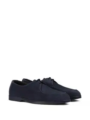 DOUCAL'S Suede Apron-toe Loafers Shoes