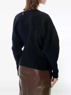 Alberta Ferretti Asymmetrical Ribbed-knit Sweater