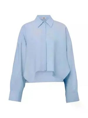 DRYKORN Oshia Asymmetric-hem Shirt - Blue