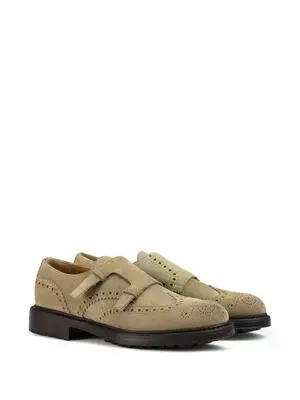 DOUCAL'S Brogue-detail Double-strap Monk Shoes - Neutrals