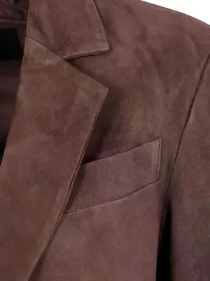Seventy Suede Single-breasted Blazer