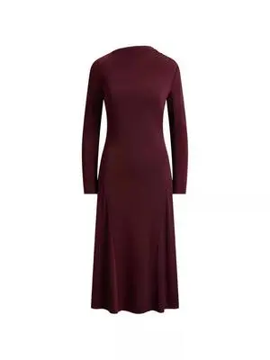 Ralph Lauren Yamilla Draped Long-sleeve Dress - Purple