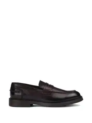DOUCAL'S Leather Penny Loafers - Brown