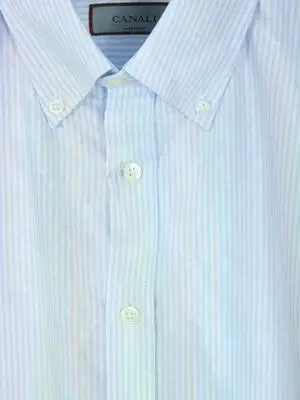 Canali Vertical-stripe Button-down Shirt