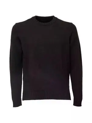 ZANONE Ribbed-knit Crew-neck Sweater - Black