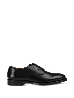 DOUCAL'S Lace-up Leather Derby Shoes - Black