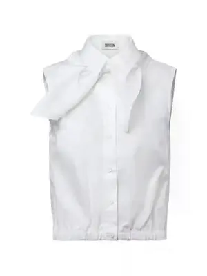 DRYKORN Tiriel Tie-neck Sleeveless Shirt - White