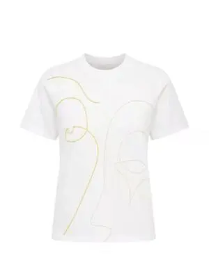 BOMBOOGIE Embroidered Crew-neck T-shirt - White