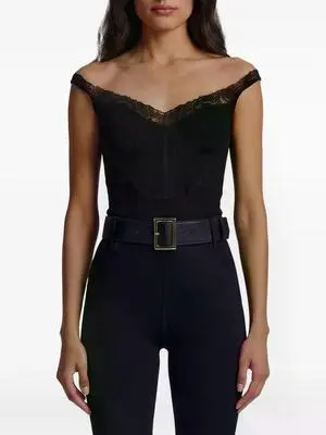 SELF-PORTRAIT Knitted Vest - Black