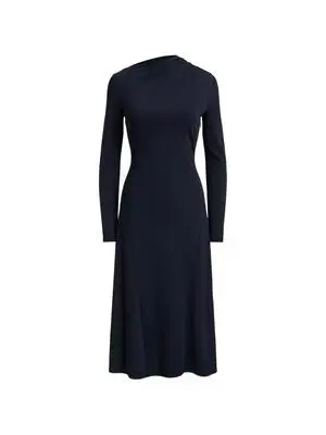 Ralph Lauren Yamilla Draped Midi Dress - Blue