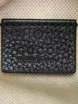 Gucci 2000-2015 Small Grained Calfskin Web Logo Belt Bag