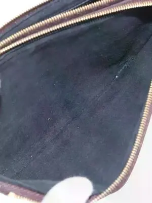 LOUIS VUITTON Monogram Giant Reverse Double Zip Pochette Crossbody Bag