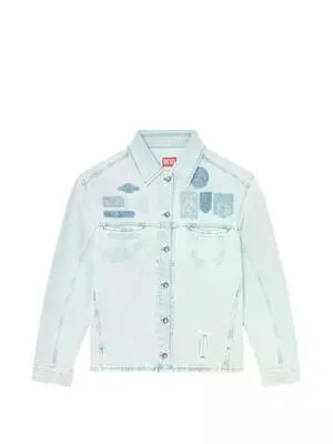 DIESEL® Denim Overshirt With Patch Effects