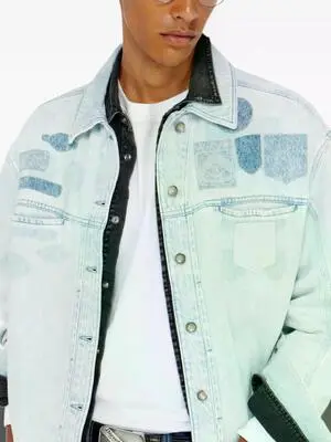 DIESEL® Denim Overshirt With Patch Effects
