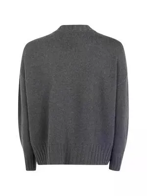 BASE V-neck Button-up Cardigan - Grey