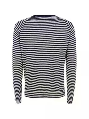 BASE Striped Cashmere Crew Neck Sweater
