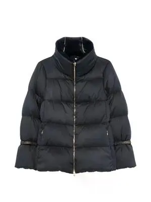Herno Faux-fur Collar Padded Jacket - Blue