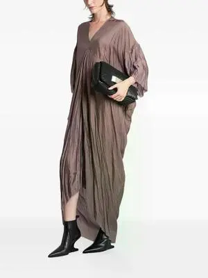 Rick Owens Tommy Gathered Draped Maxi Dress