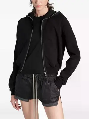 Rick Owens Zip-up Drawstring Hoodie - Black