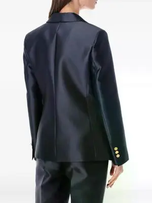 Alberta Ferretti Satin-finish Single-breasted Blazer