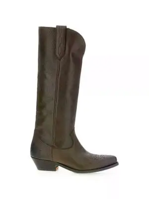 GOLDEN GOOSE Western Boots With Embossed Floral Detail