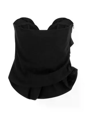 Magda Butrym Floral-appliqué Draped Corset Top