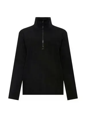 COURREGES Quarter-zip Stand-up Collar Sweater - Black