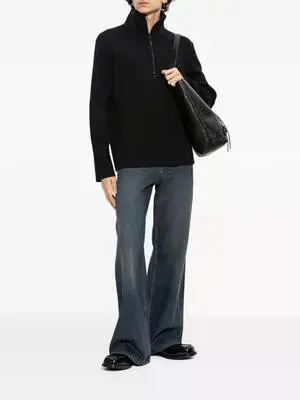 COURREGES Quarter-zip Stand-up Collar Sweater