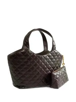 Saint Laurent Icare Diamond-quilted Leather Tote Bag