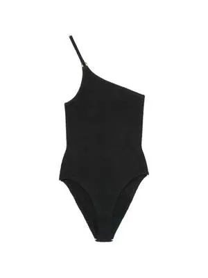 Hunza G Clara One-shoulder Swimsuit - Black