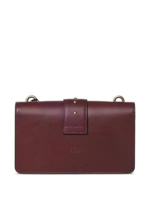 Pinko Small Love Bag One Leather Crossbody Bag - Red