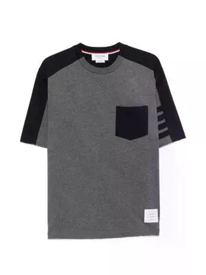 Thom Browne 4-bar Chest-pocket T-shirt - Grey