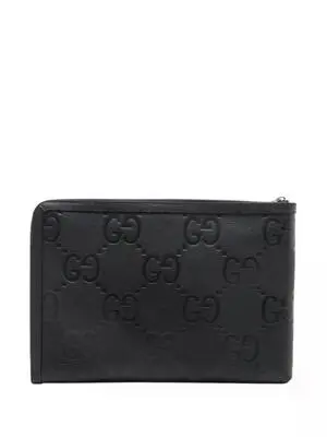 Gucci Jumbo Gg Calfskin Clutch Bag